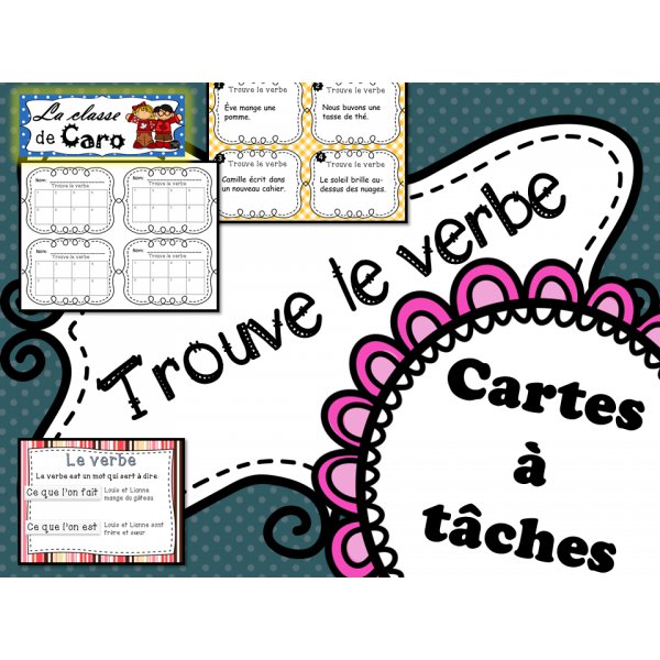 TROUVE LE VERBE - CARTES À TÂCHES par Mieux Enseigner - jenseigne.fr