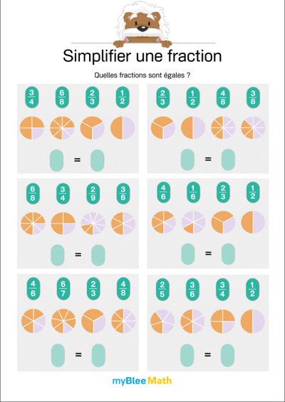Simplifier une fraction 1 - Quelles fractions sont égales ? par myBlee ...