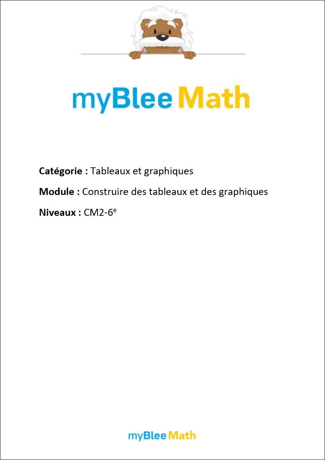 Tableaux et graphiques - Constructions -CM2-6e par myBlee Math ...