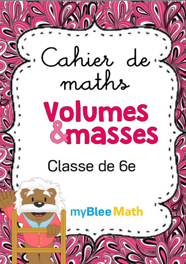 Volumes et masses -6e par myBlee Math - jenseigne.fr