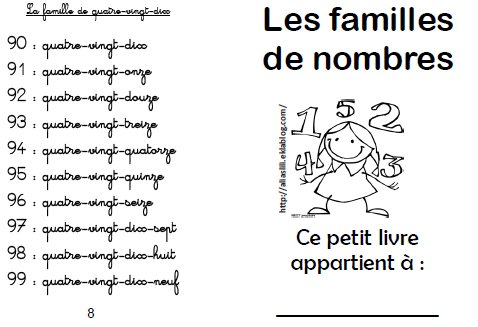 petit livre familles de nombres par Le blog d'Aliaslili - jenseigne.fr