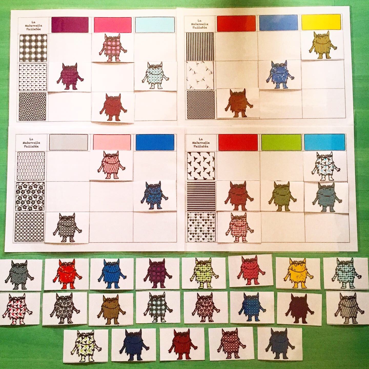 Tableaux à double entrée: le monstre des émotions - jenseigne.fr