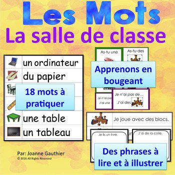 Je travaille mon vocabulaire : La salle de classe par Ms Joanne ...