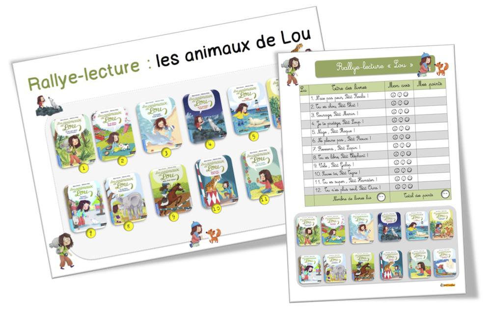 Rallye lecture : Les animaux de Lou par Bout de gomme - jenseigne.fr