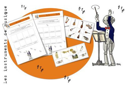 Les instruments de musique : exercices par Bout de gomme - jenseigne.fr