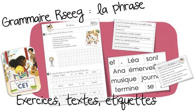 Grammaire : la phrase avec Rseeg et « Je suis en CE1 » par Bout de gomme - jenseigne.fr