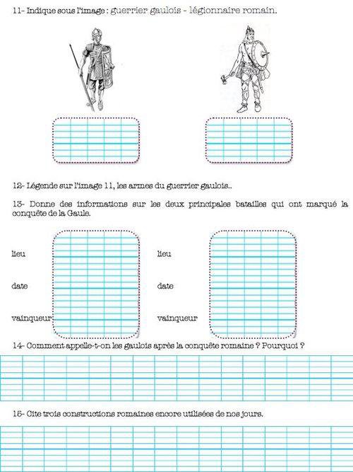 histoire - évaluation antiquité-ce2 par La Classe de Bertaga - jenseigne.fr