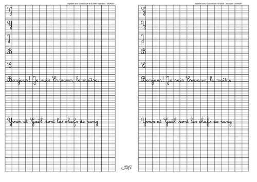 fiches d'écriture pour le ce1 par La Classe de Bertaga - jenseigne.fr