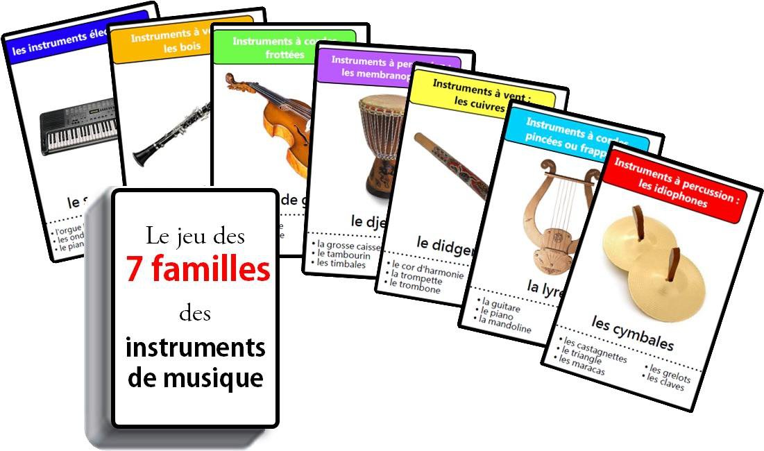 Jeu des sept familles des instruments de musique par Dessine-moi une ...
