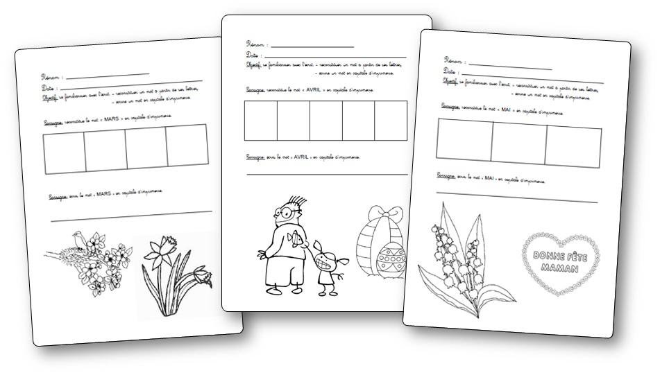 Reconstituer et écrire les mois de l’année par Dessine-moi une histoire ...