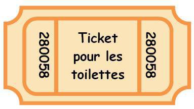 Tickets pour les toilettes par Dix mois - jenseigne.fr