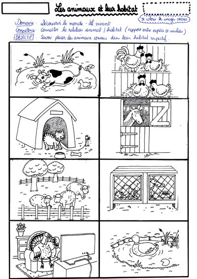 Les animaux : leur petit et leur habitat par Edumoov - jenseigne.fr