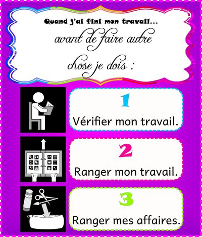 Quand j'ai fini mon travail je peux... par Fiches de prep - jenseigne.fr