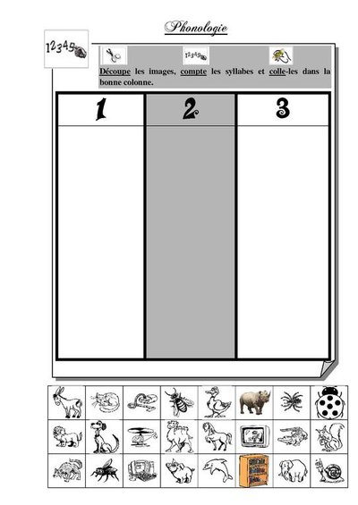 Segmenter un mot oral en syllabes par Fiches de prep - jenseigne.fr