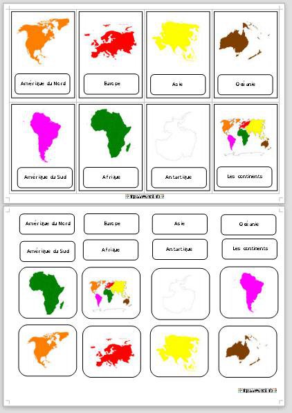 Atelier : les continents par Instit.info - jenseigne.fr
