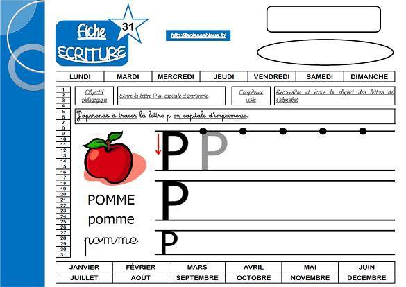 MS-Ecriture-Les lettres P et Q par La classe bleue - jenseigne.fr