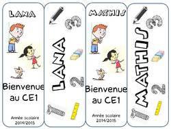 Marque pages ce1 par La classe de Corinne - jenseigne.fr