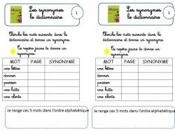 Le dictionnaire - les synonymes par La classe de Corinne - jenseigne.fr