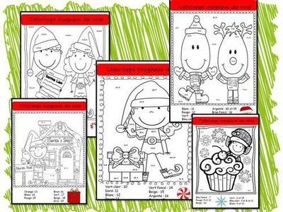 Coloriages magiques de noel par La classe de Corinne - jenseigne.fr