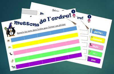 Ordonner les mots dans la phrase par La classe de Define - jenseigne.fr