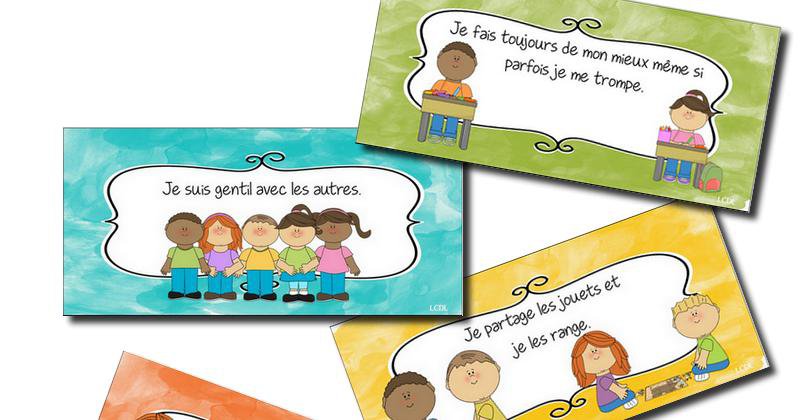 règles de vie illustrées par La Classe de Laurène - jenseigne.fr
