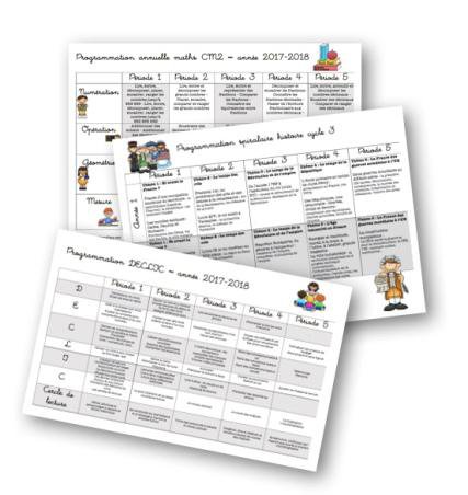 Programmations 2017-2018 par La Classe de Mallory - jenseigne.fr