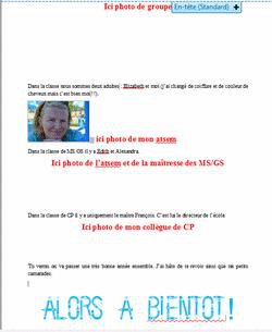 Lettre aux futurs élèves de Petite Section par La classe de Tibiscuit ...