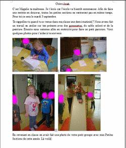 Lettre aux futurs élèves de Petite Section par La classe de Tibiscuit ...