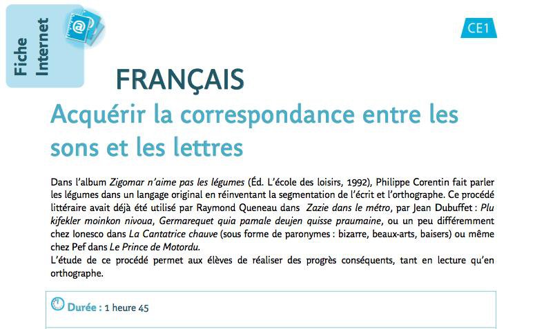 Français : Acquérir la correspondance entre les sons et les lettres par ...