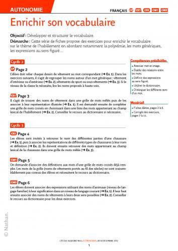 Enrichir son vocabulaire par Lea.fr - jenseigne.fr