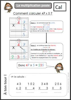 La multiplication posée par Le blog d'Aliaslili - jenseigne.fr