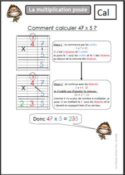 La multiplication posée par Le blog d'Aliaslili - jenseigne.fr