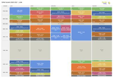 Nouveau fonctionnement dès la rentrée : Horaire et plan de la classe ...