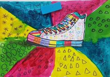 Arts plastiques: Mets tes baskets! par Chez Maliluno - jenseigne.fr