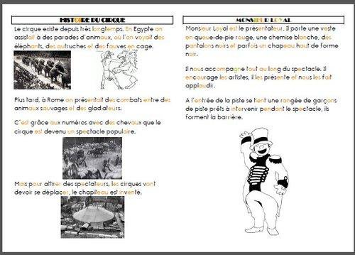 Exploitation et Textes documentaires sur le Cirque par Chez Maliluno ...