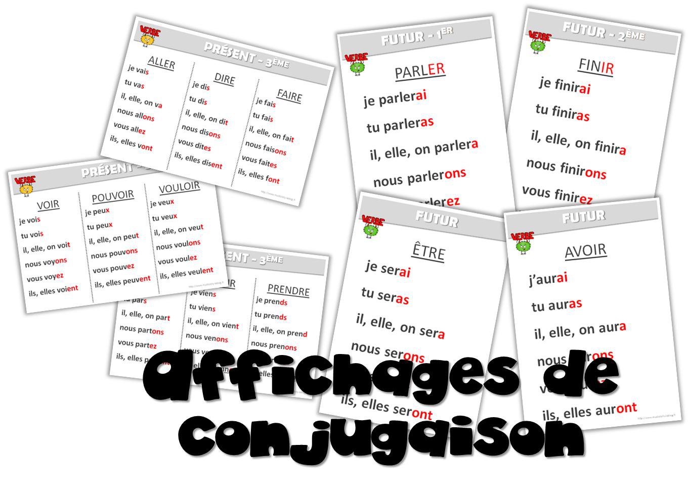 Français – Affichage des conjugaisons à tous les temps par Mysticlolly ...