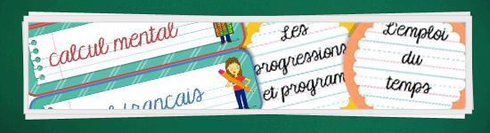 [Outils pour la classe] – Étiquettes programme du jour, affichages ...