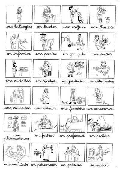 Les métiers - Running dictation par Les outils de Malinous - jenseigne.fr