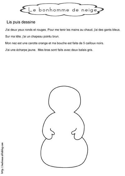 Lecture, écriture autour du bonhomme de neige par Les outils de ...
