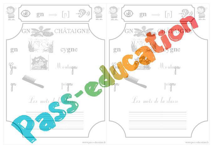Le son [gn] – Cp – Etude des sons – Lecture – Cycle 2 – PDF à imprimer ...