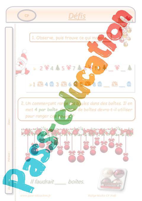 Noël – CP – Défi maths – Enigmes mathématiques – PDF à imprimer par ...