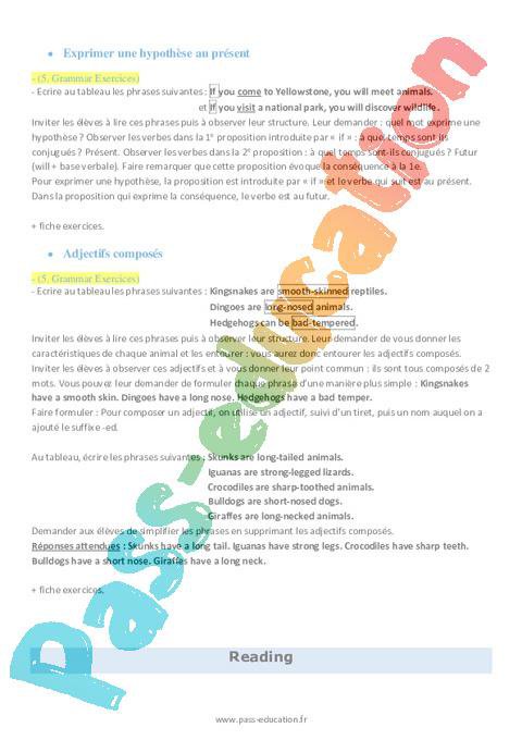 Into the wild – 6ème – 5ème – Anglais – Séquence complète – PDF à imprimer par Pass-education.fr ...