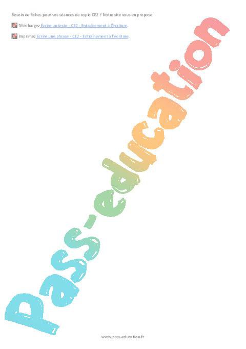 Copie CE2 : idées et ressources pour des séances réussies par Pass ...