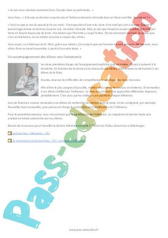 Tout savoir sur la lecture inférence en cycle 2 par Pass-education.fr ...