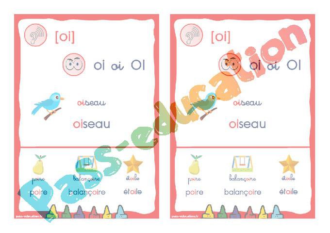 Le son [oi] – CP – CE1 – Cycle 2 – Affiche – PDF à imprimer par Pass ...