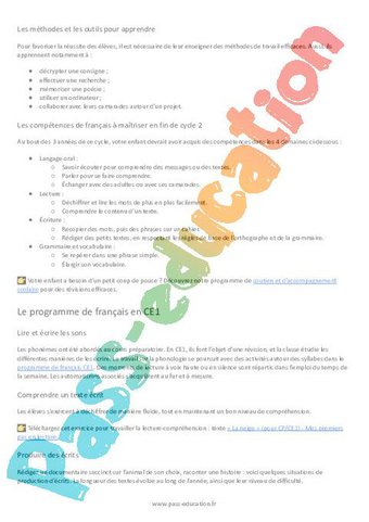La révision français en CE1 : comment l’aborder ? par Pass-education.fr ...