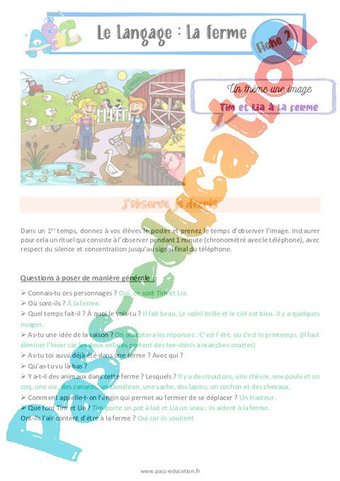 La ferme – CP – Langage – Expression orale – EMC – Cycle 2 – PDF à ...