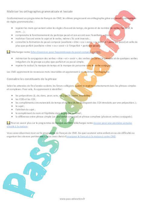 Le programme de français CM2 expliqué aux parents par Pass-education.fr ...