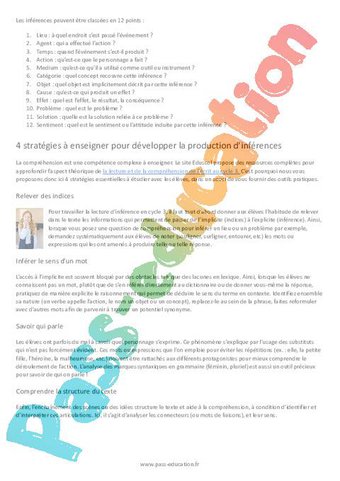 Tout savoir sur la lecture inférence en cycle 3 par Pass-education.fr ...