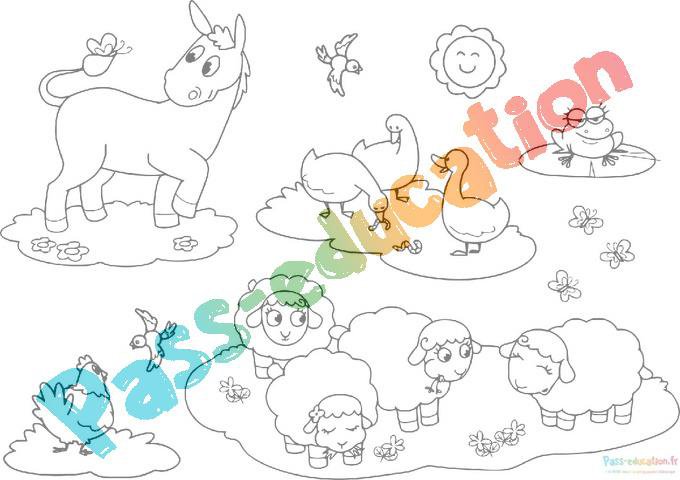 Découvrez nos coloriages gratuits sur les animaux de la ferme à ...